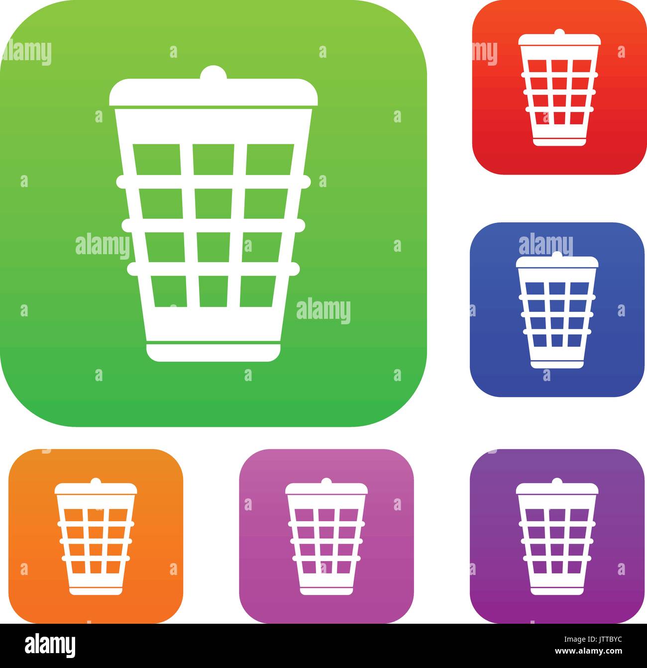 Trash can set collection Stock Vector Image & Art - Alamy