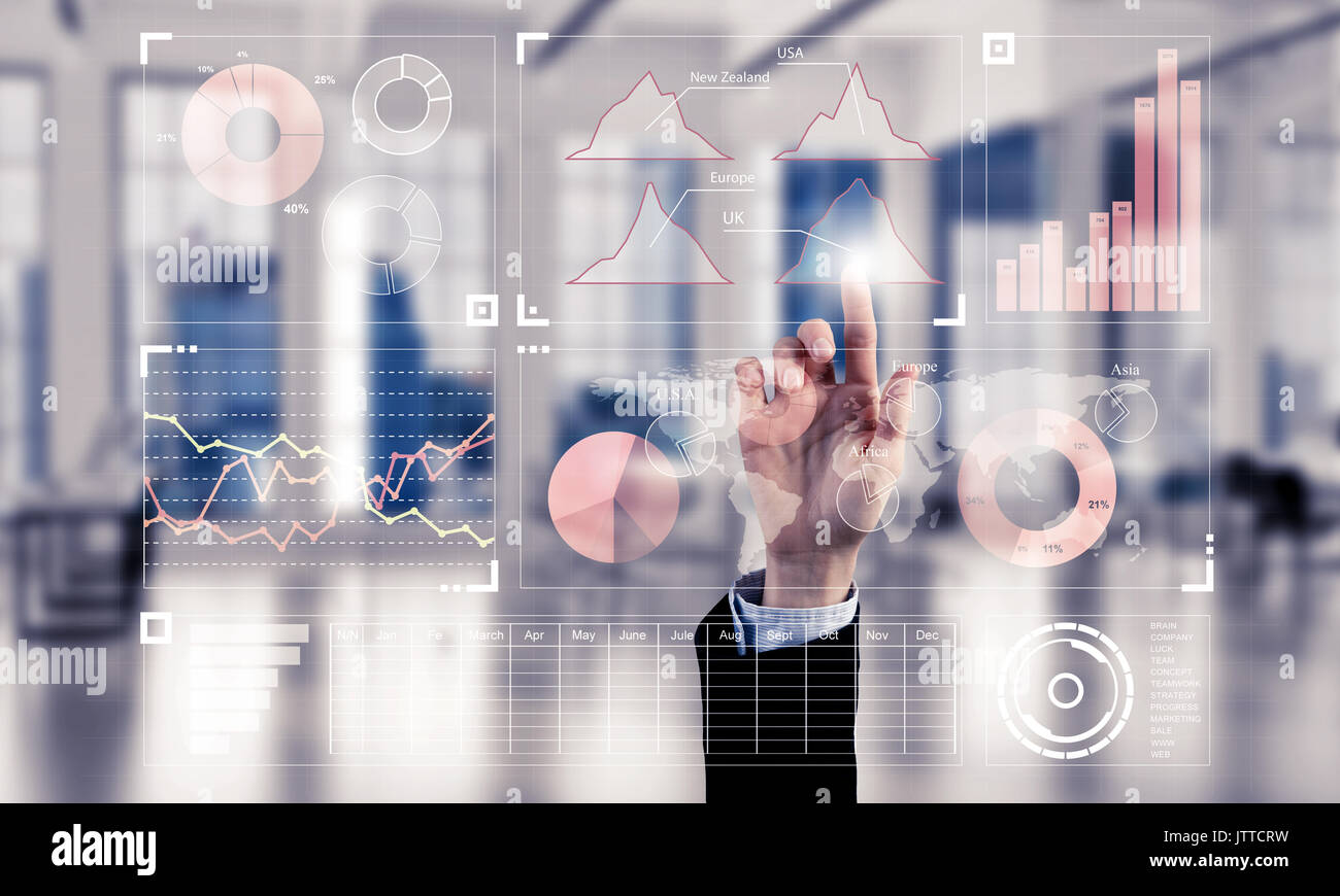 Concept of using modern technologies for business globalization Stock ...