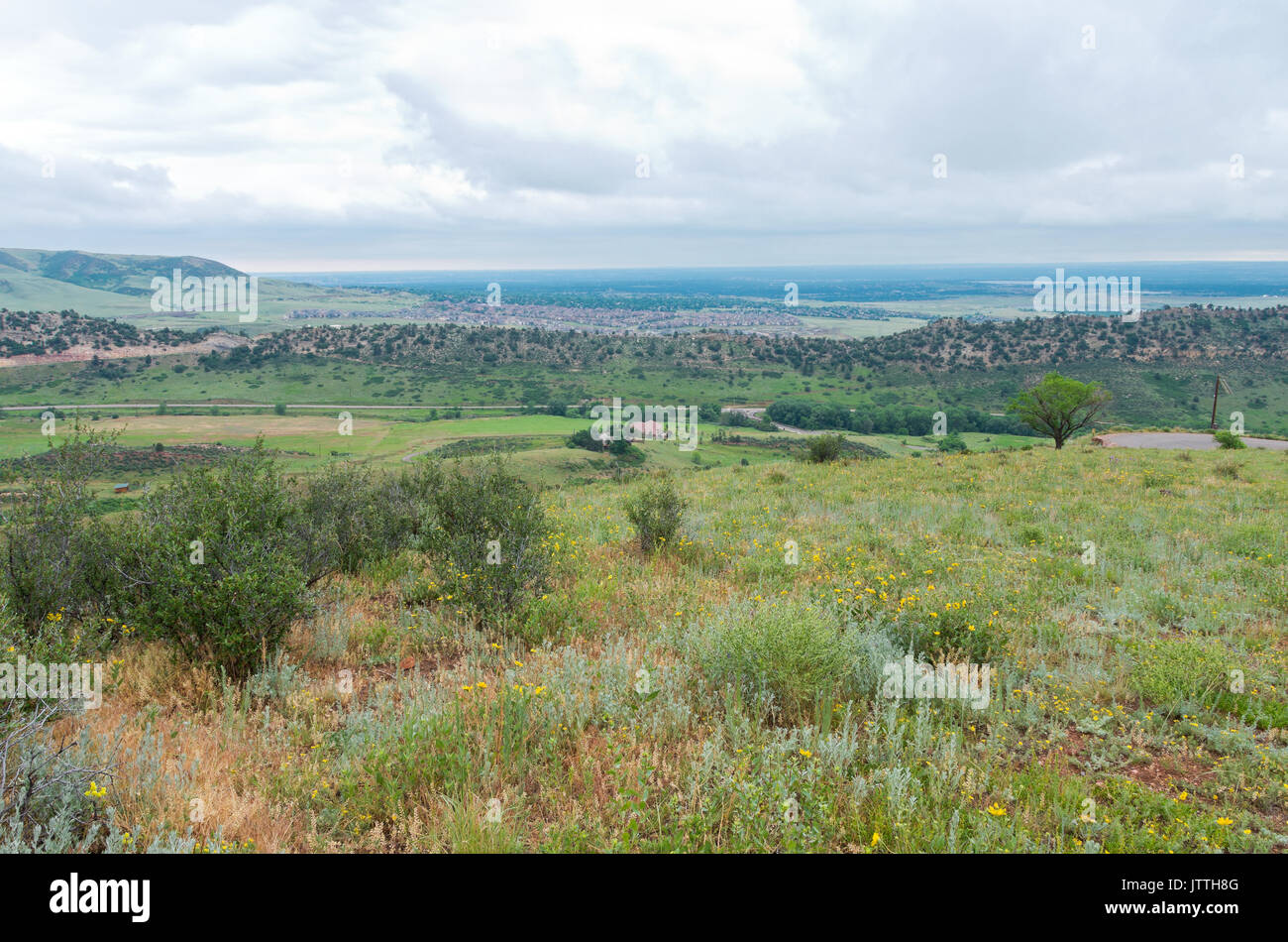 overlooking valley from red rocks park national historic landmark in ...