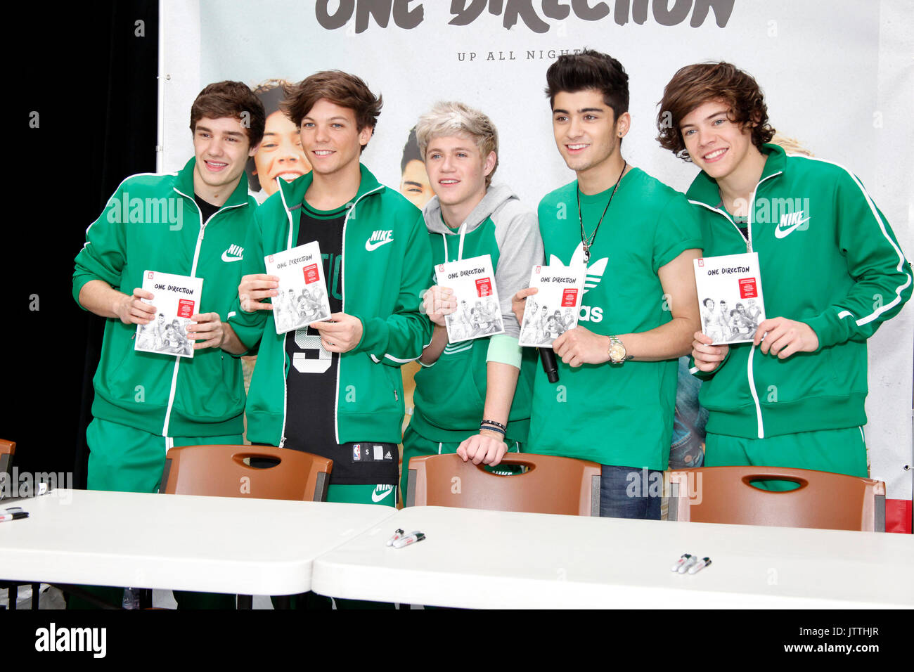 British Boy Band One Direction pictured at an exclusive Walmart cd ...