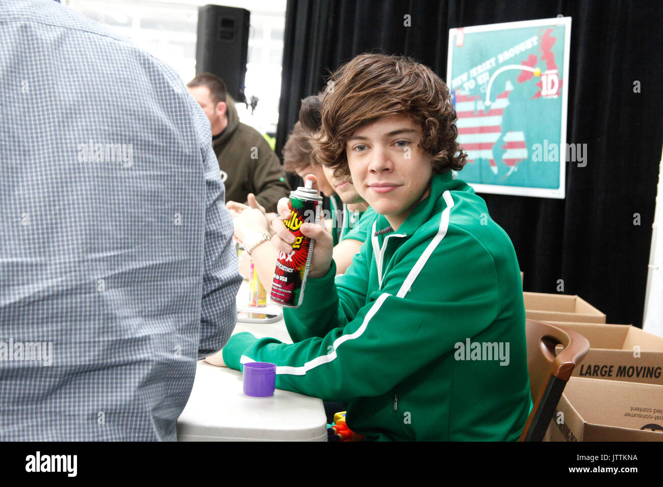 British Boy Band One Direction pictured at an exclusive Walmart cd ...