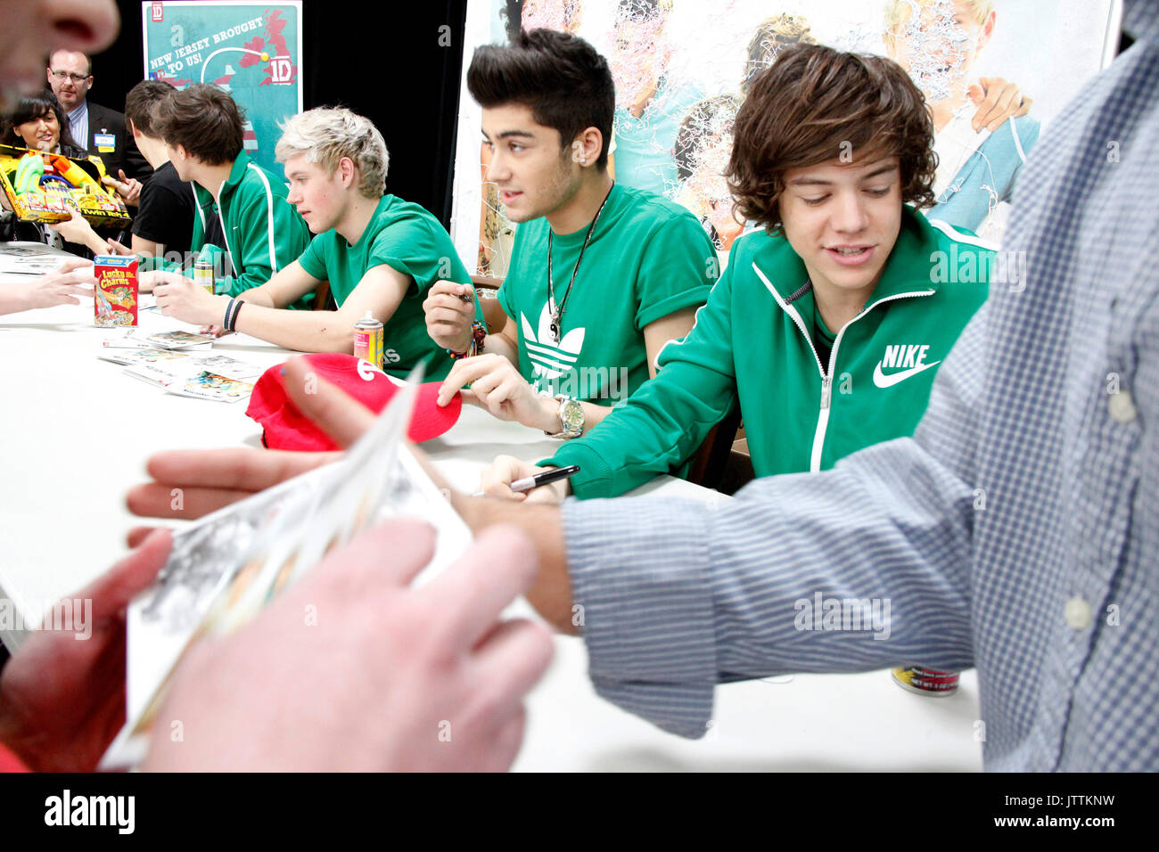 British Boy Band One Direction pictured at an exclusive Walmart cd ...