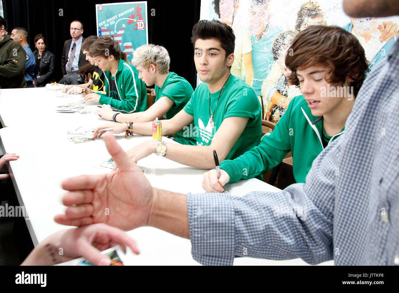 British Boy Band One Direction pictured at an exclusive Walmart cd ...