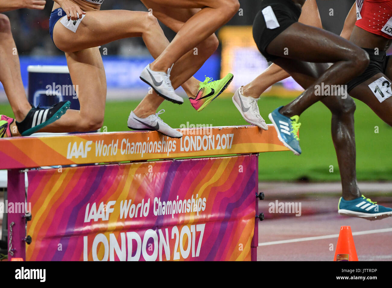London, UK. 9 August 2017. Competitors in the women's 3000m ...