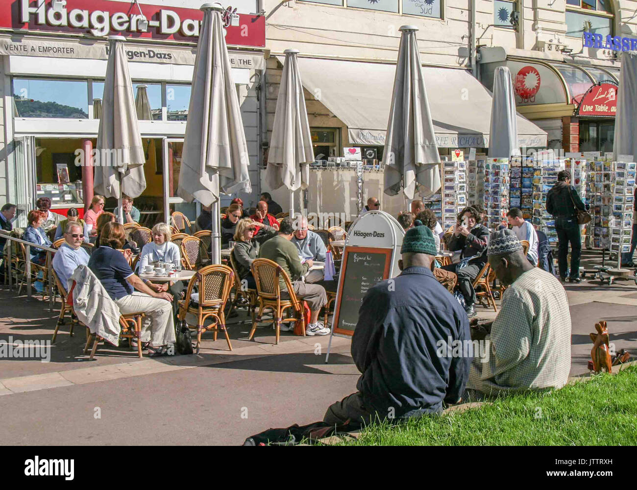 October 17, 2004 - Marseille, Bouches-du-RhÃ´ne, France - Two African ...