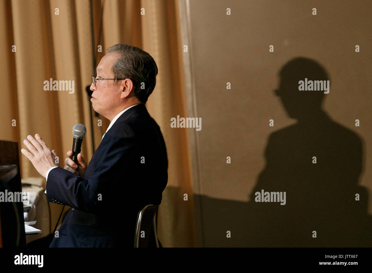 Tokyo, Japan. 10th August, 2017. Toshiba Corp. President Satoshi ...
