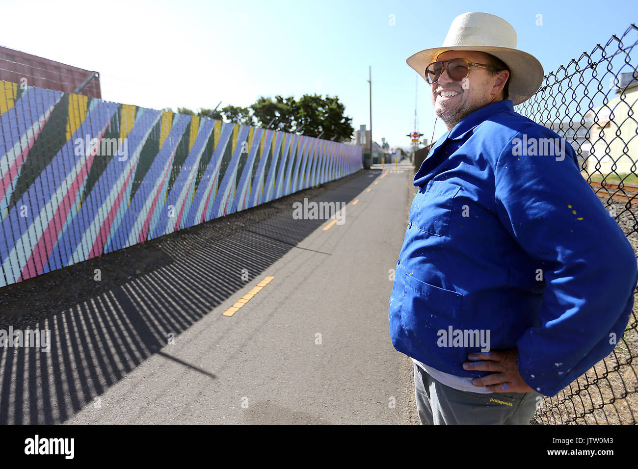 Napa, CA, USA. 17th July, 2017. Artist Mikey Kelly of Mikey Kelly ...