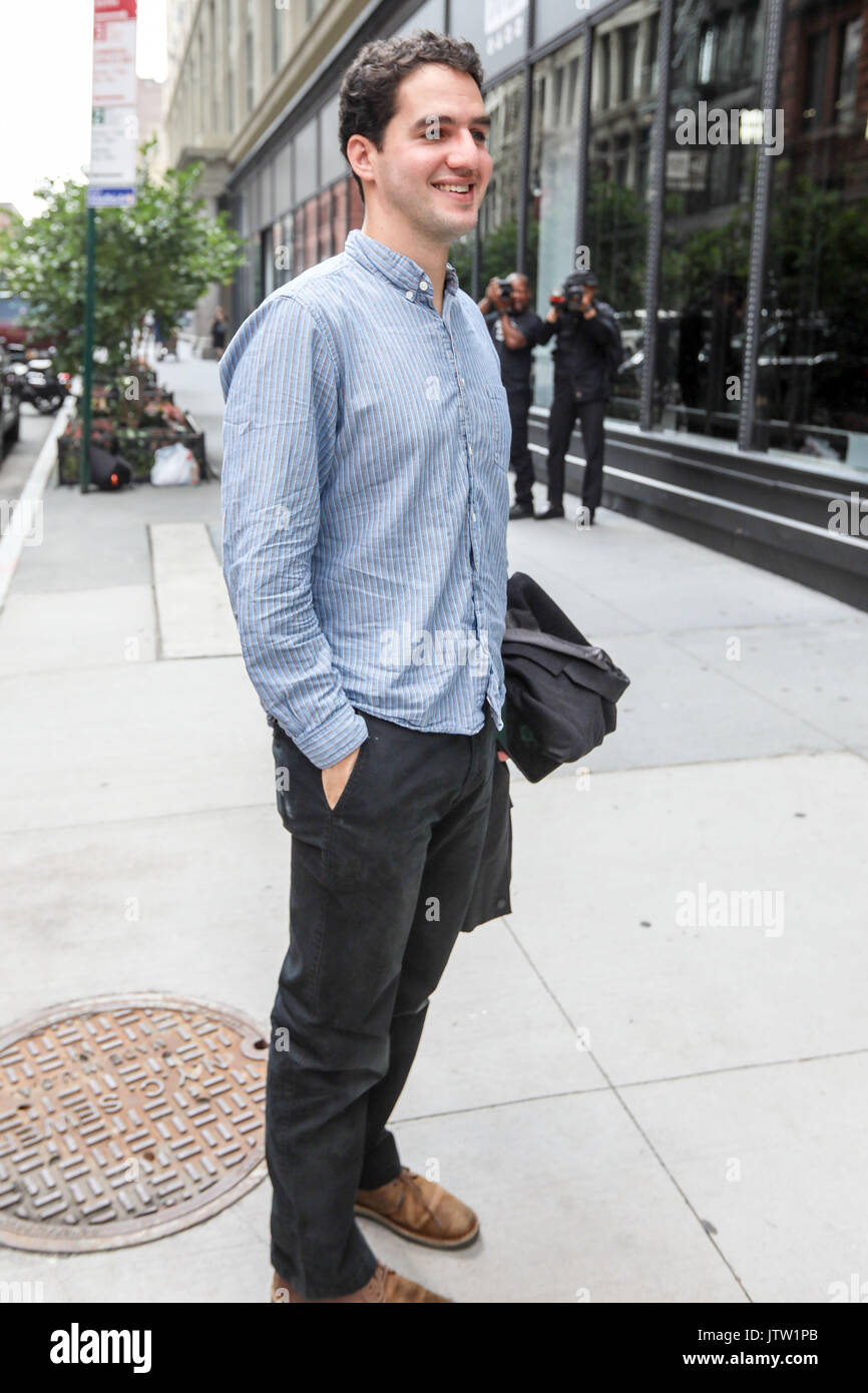 New York, Brazil. 10th Aug, 2017. Actor Ben Safdie is seen in Nolita on ...