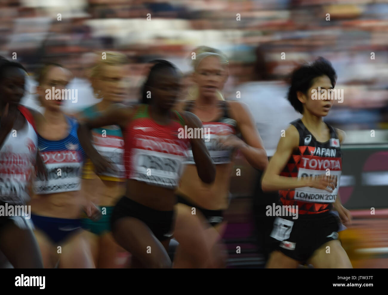 London, UK. 10th Aug, 2017. Ayuko Suzuki, Japan, during 5000 meter ...