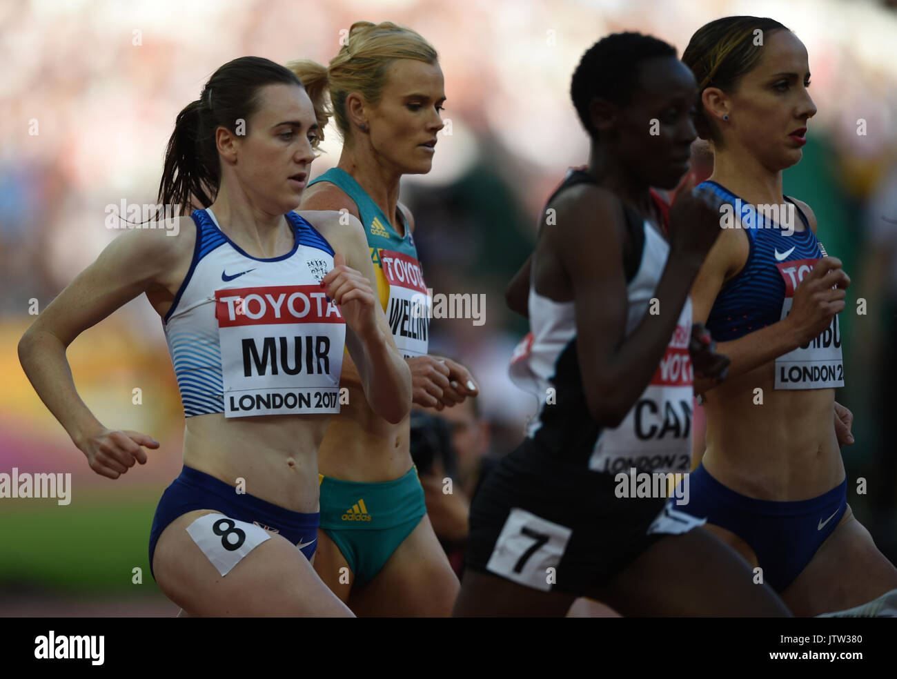 London, UK. 10th Aug, 2017. Laura Muir, Great Britain, during 5000 ...