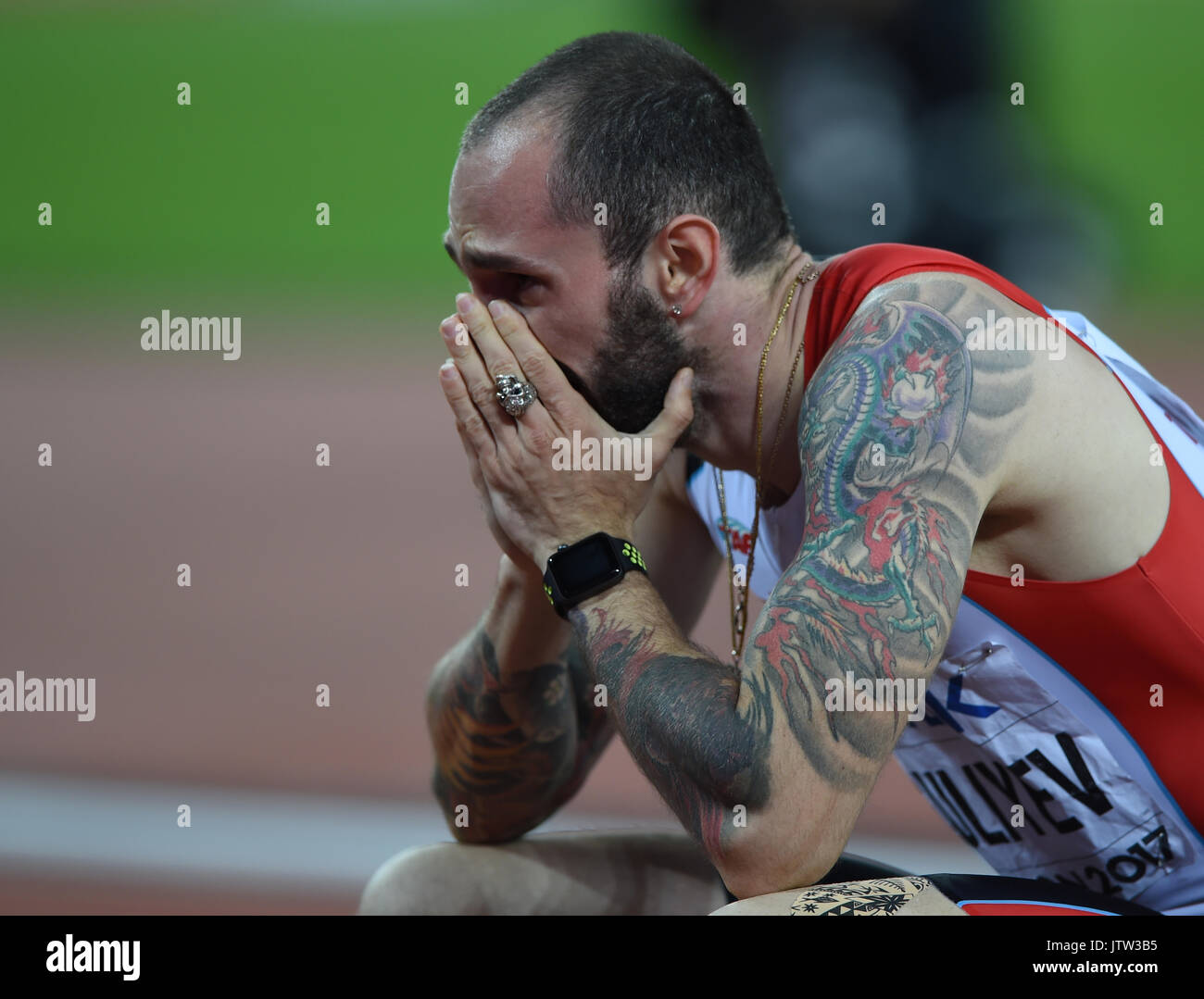 Ramil Guliyev, Turkey, winning mens 200 meter final in London at the ...