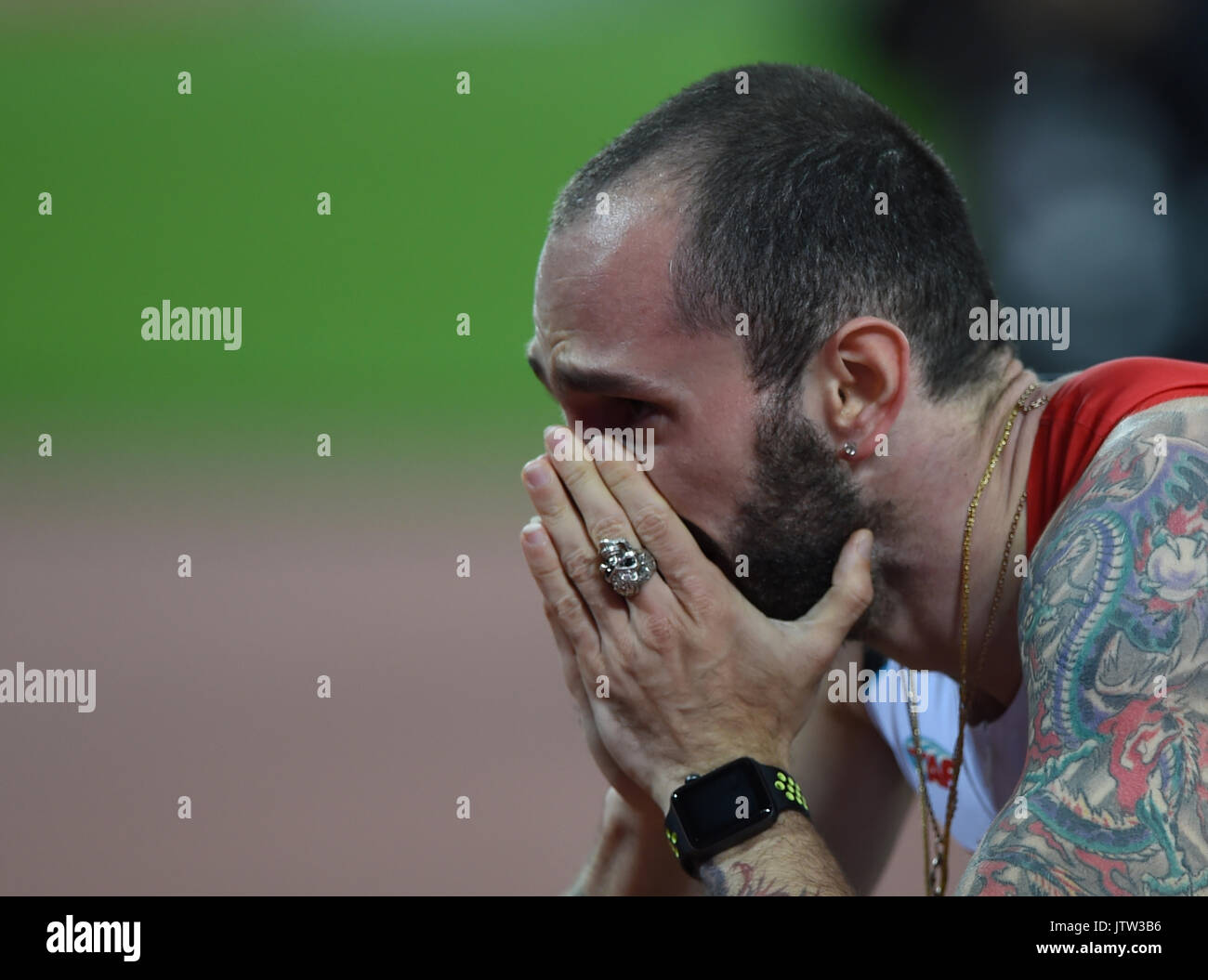 Ramil Guliyev, Turkey, winning mens 200 meter final in London at the ...
