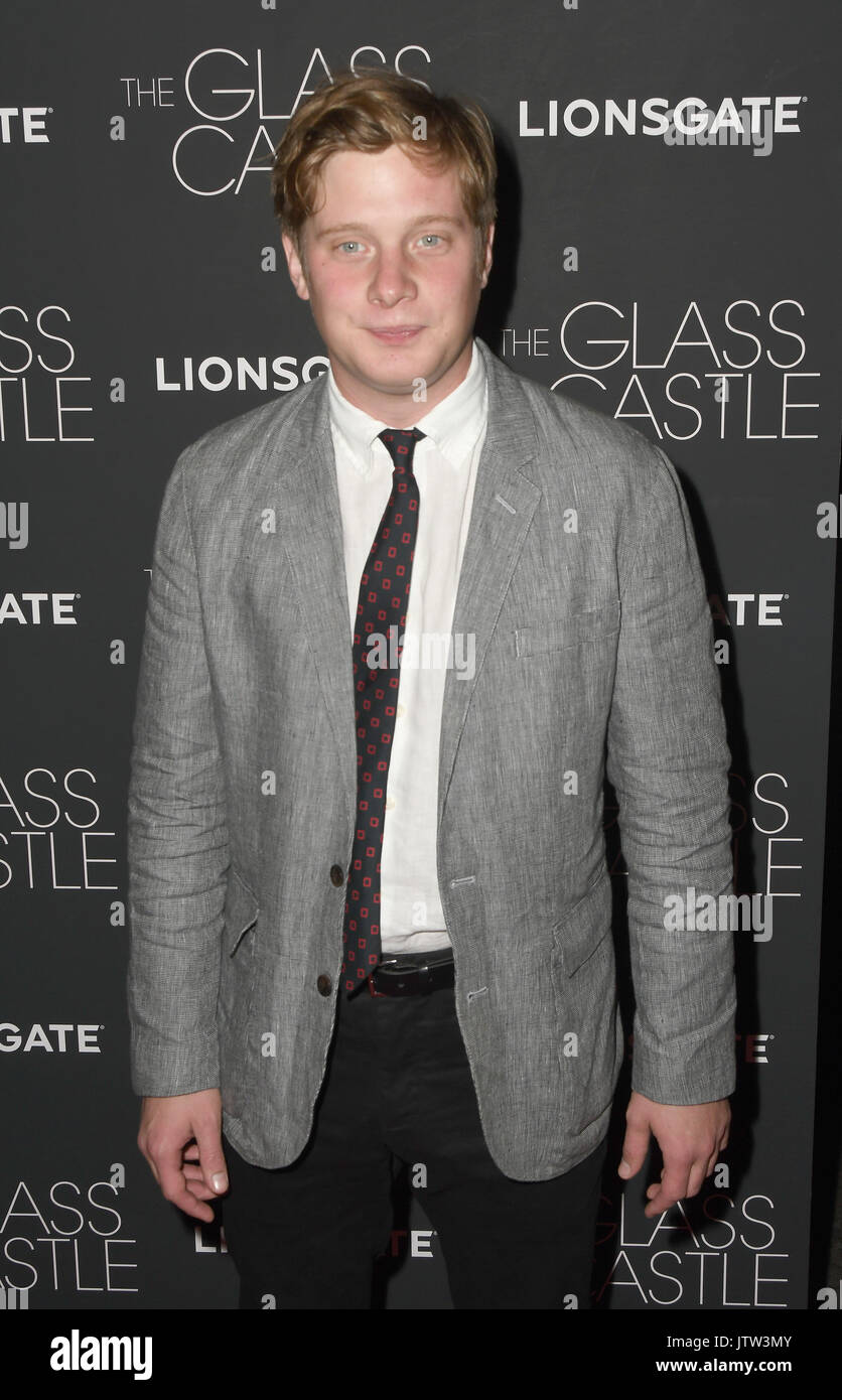 New York, NY, USA. 09th Aug, 2017. Josh Caras attends 'The Glass Castle ...