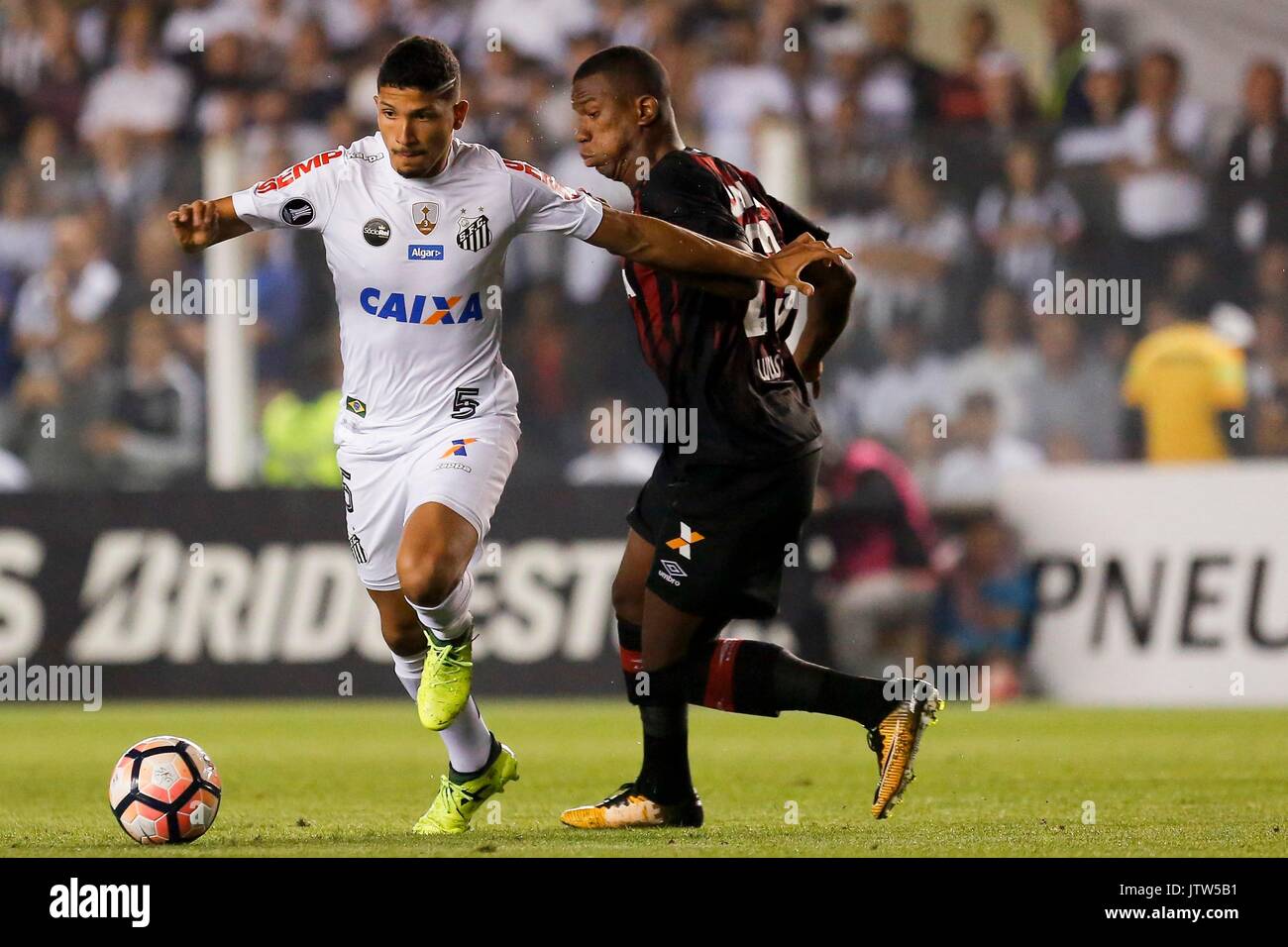 Santos, Brazil. 10th Aug, 2017. Yuri during the match between Santos ...