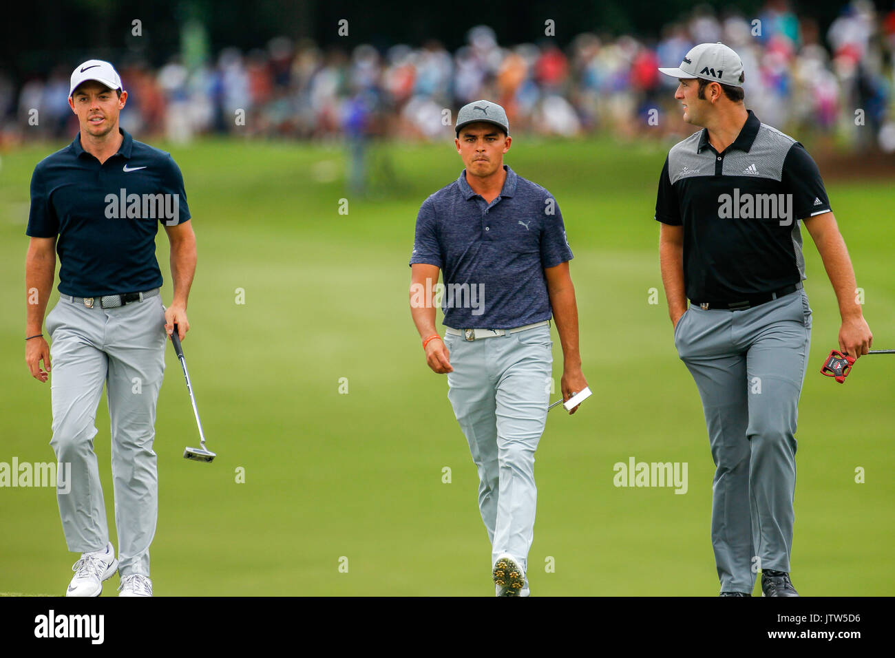 Charlotte, North Carolina, USA. 10th Aug, 2017. Rory McIlroy, Rickie ...