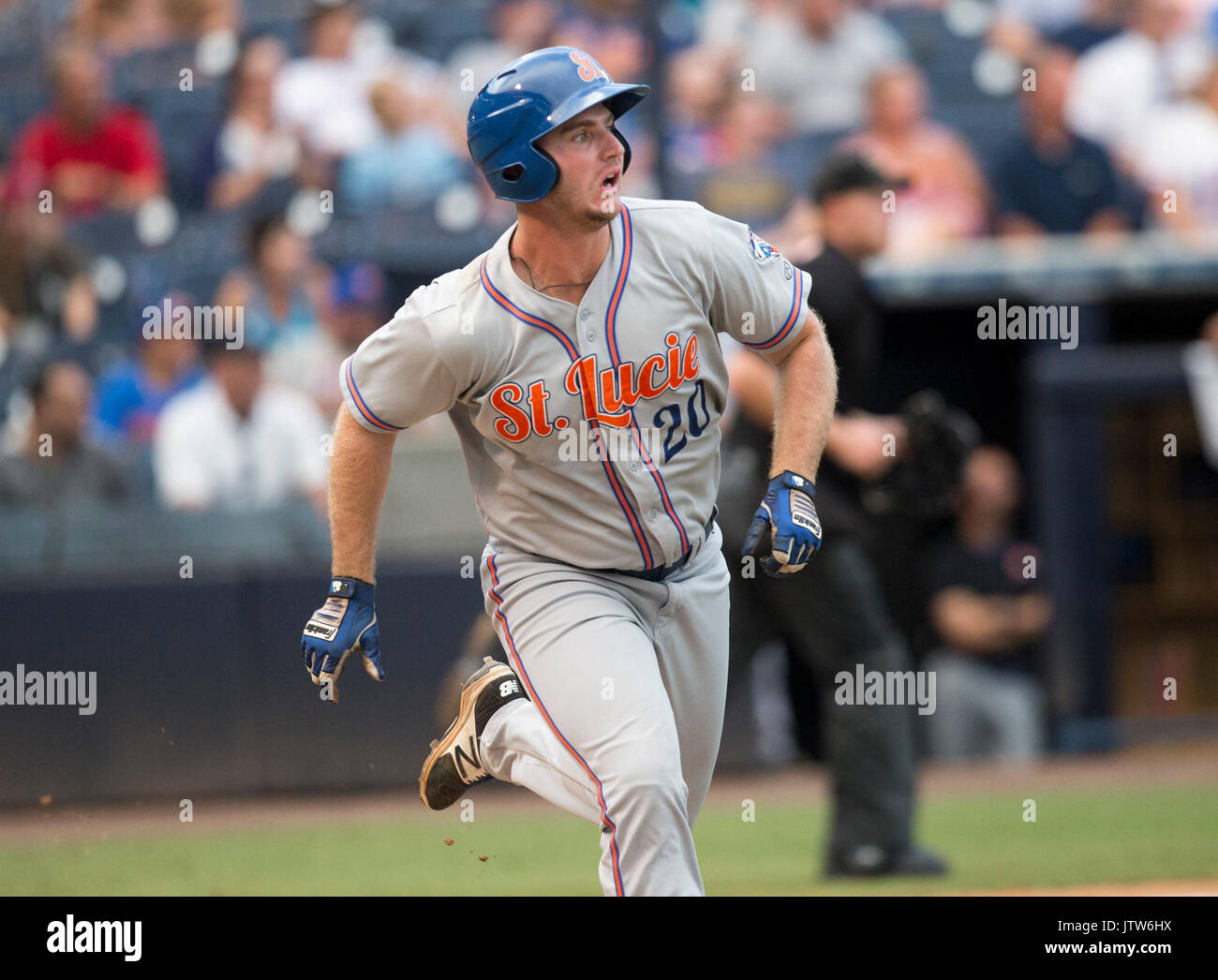 Florida, USA. 10th Aug, 2017. CHARLIE KAIJO | Times.St. Lucie Mets designated hitter Peter ...