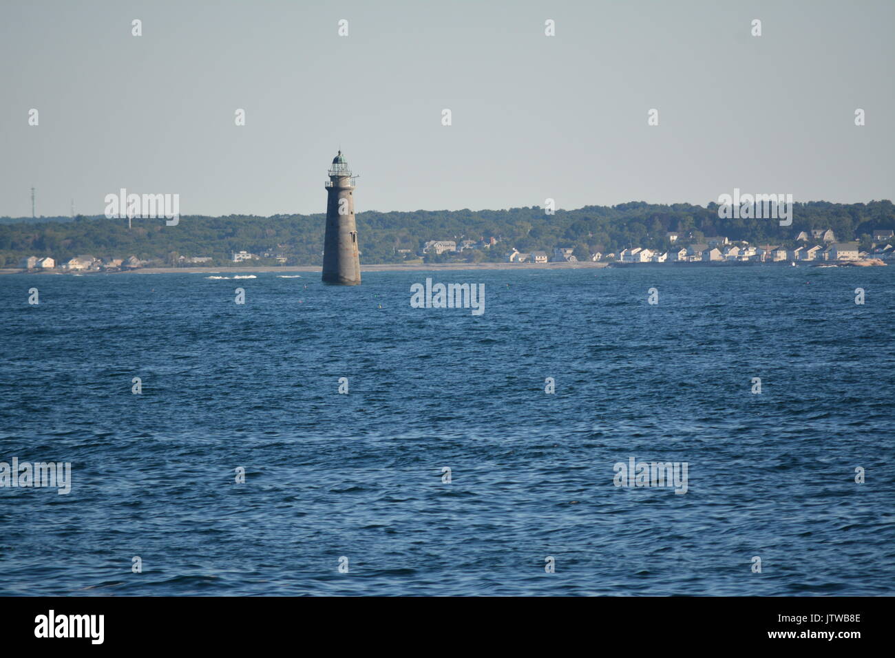 Minot's Ledge Light off of Massachusetts South Shore Stock Photo - Alamy
