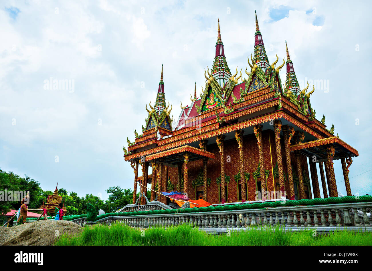Buddhist monastery built by Combodia under reconstruction, Lumbini ...