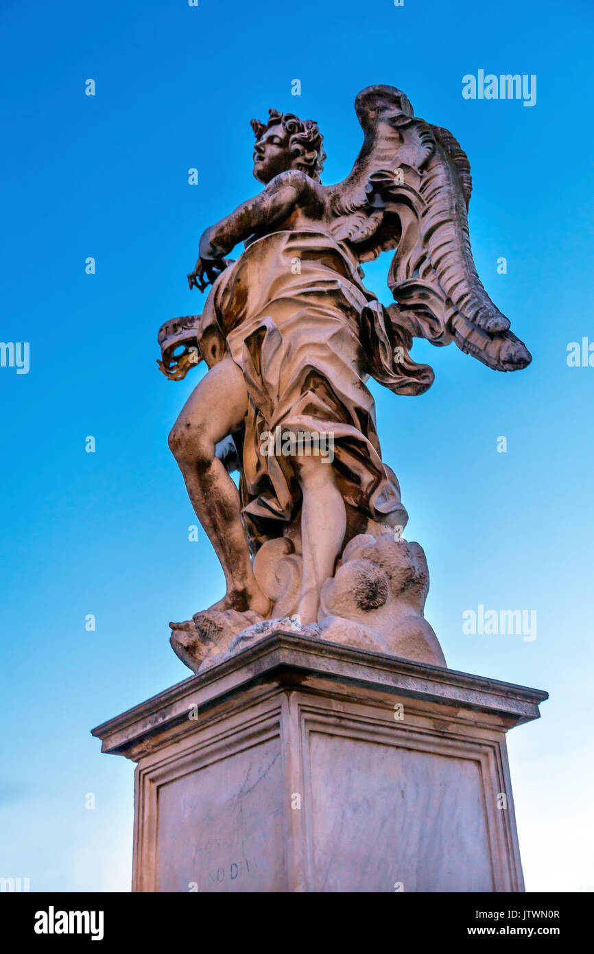 Bernini Angel Castel Ponte Sant Angelo Rome Italy. Gian Lorenzo Bernini ...