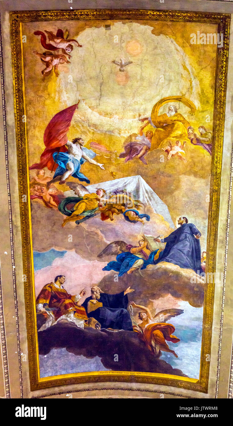 Heaven Fresco Ceiling SS Vincenzo E Anastasio Church Basilica Dome ...