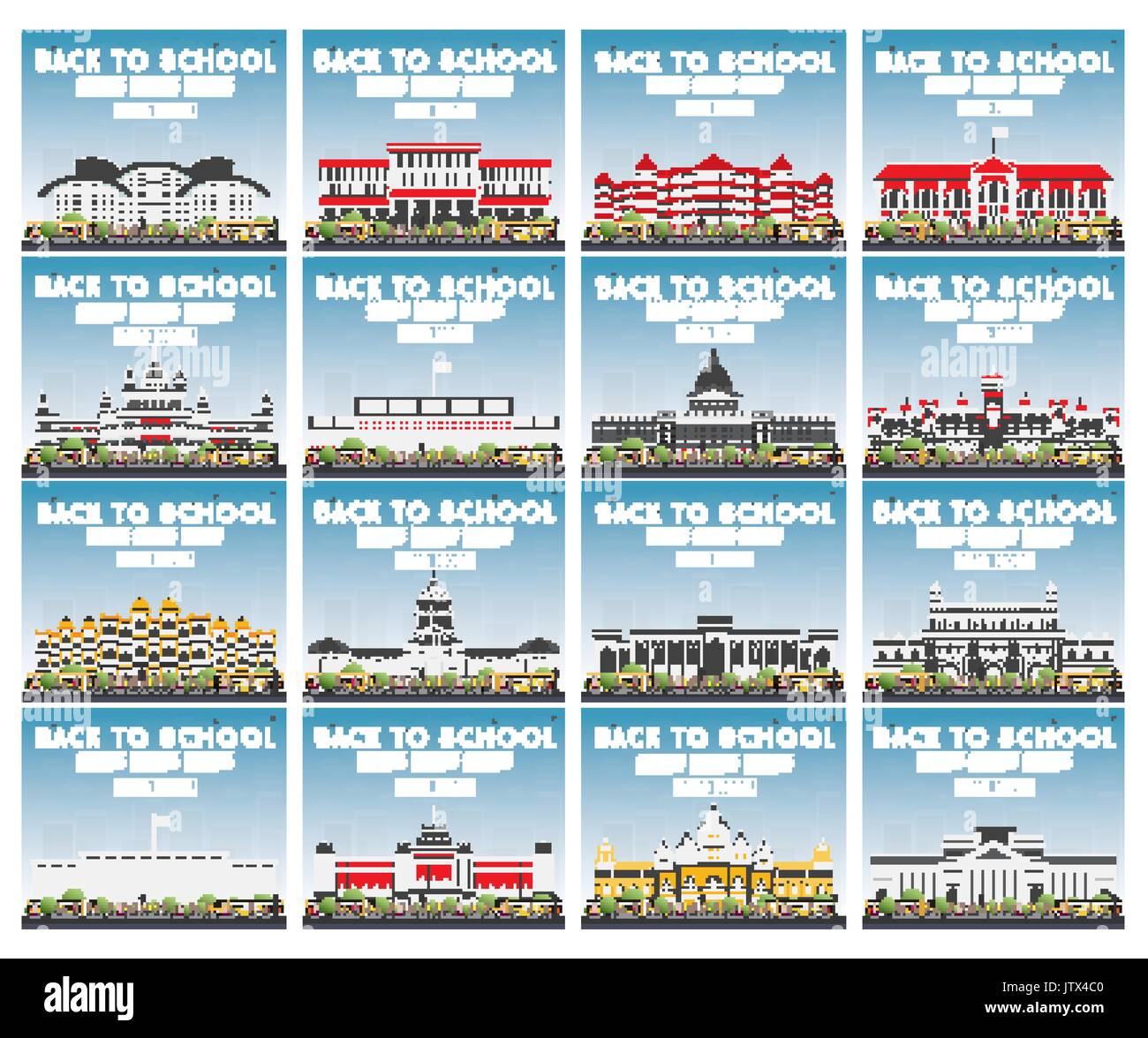 Set of University, High School and College Study Banners. Vector ...