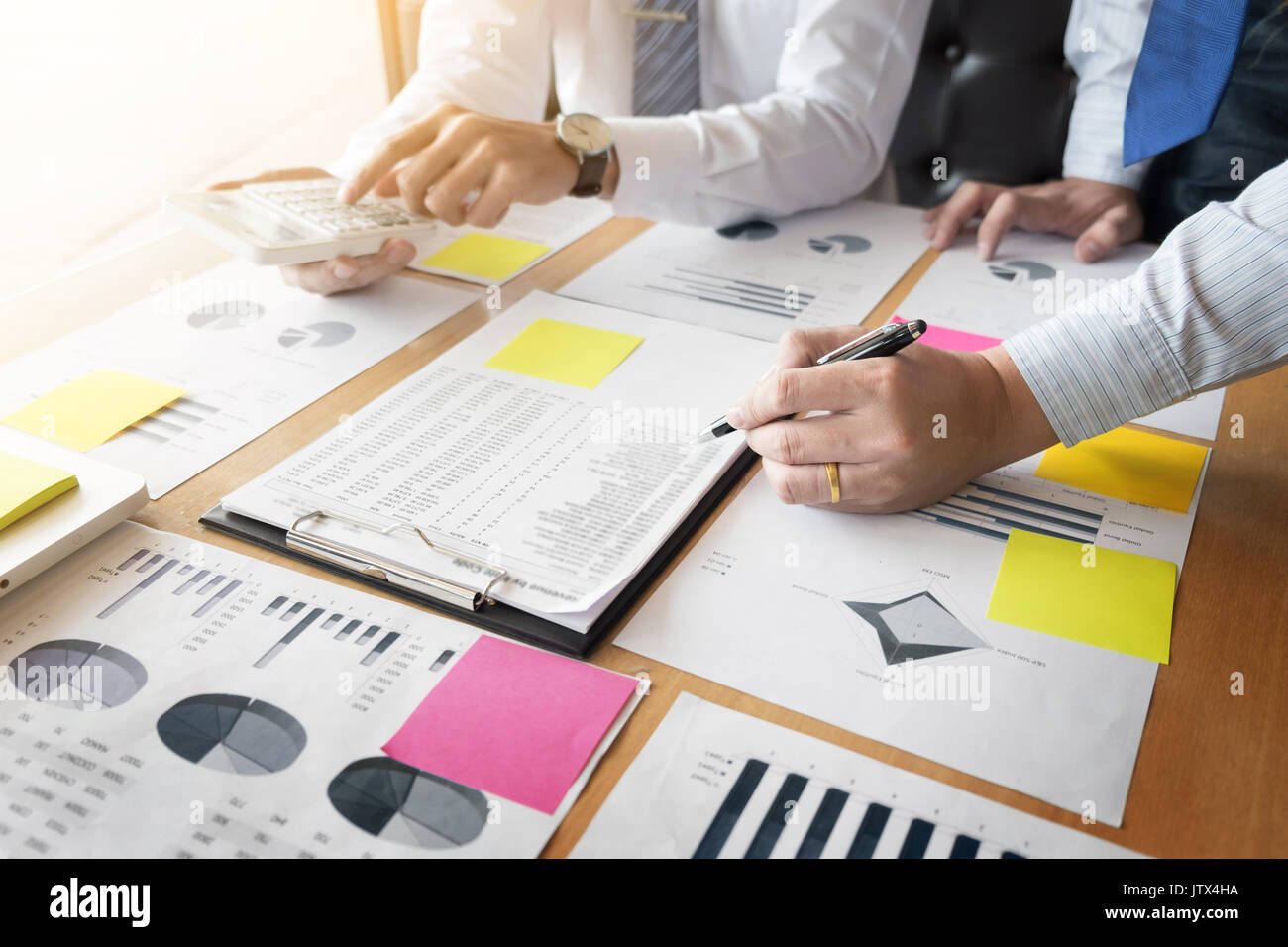 Administrator business man financial inspector and secretary making ...