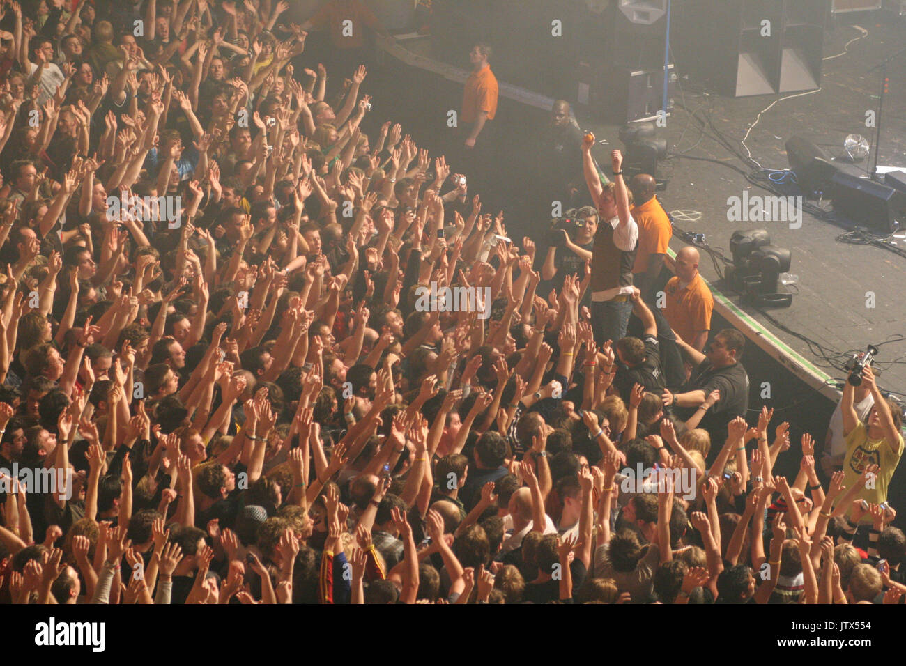 large crowd of music fans enjoying live performance at Brixton Academy ...