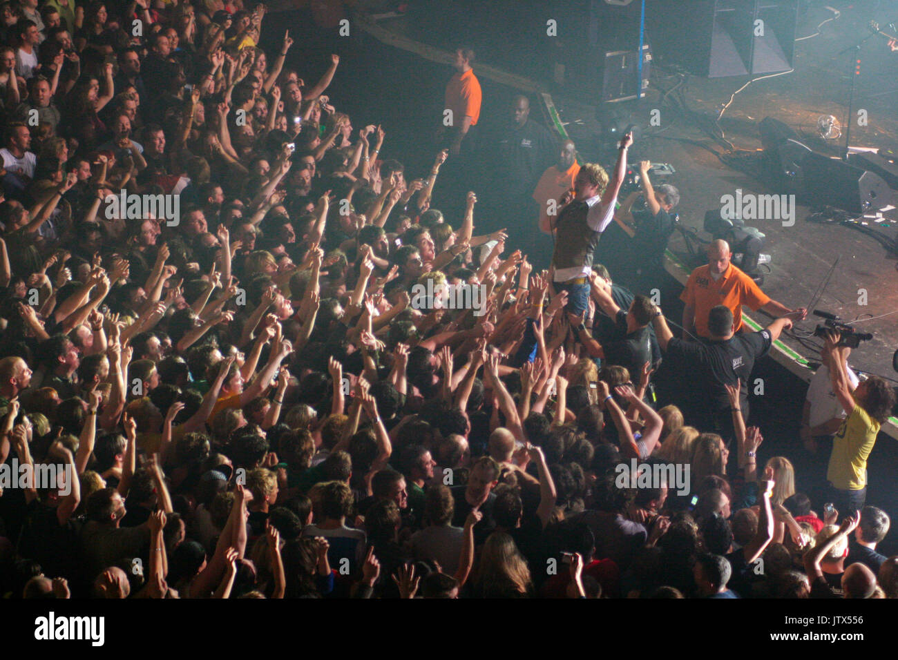large crowd of music fans enjoying live performance at Brixton Academy ...