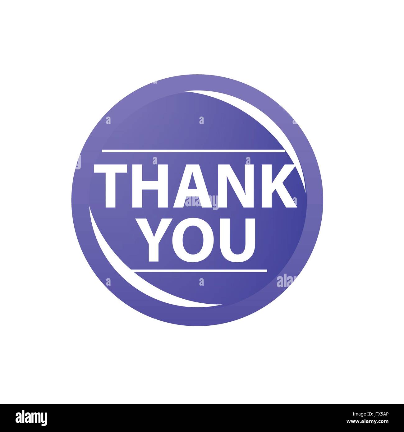 thank you word within a circle, icon design, isolated on white ...