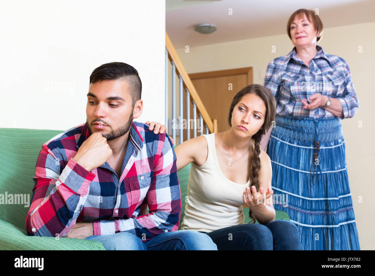 Daughter and elderly mother argue hi-res stock photography and images ...