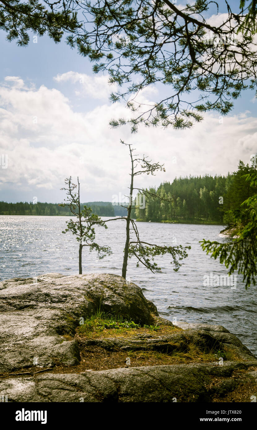 A beautiful lake landscape in Finland Stock Photo - Alamy