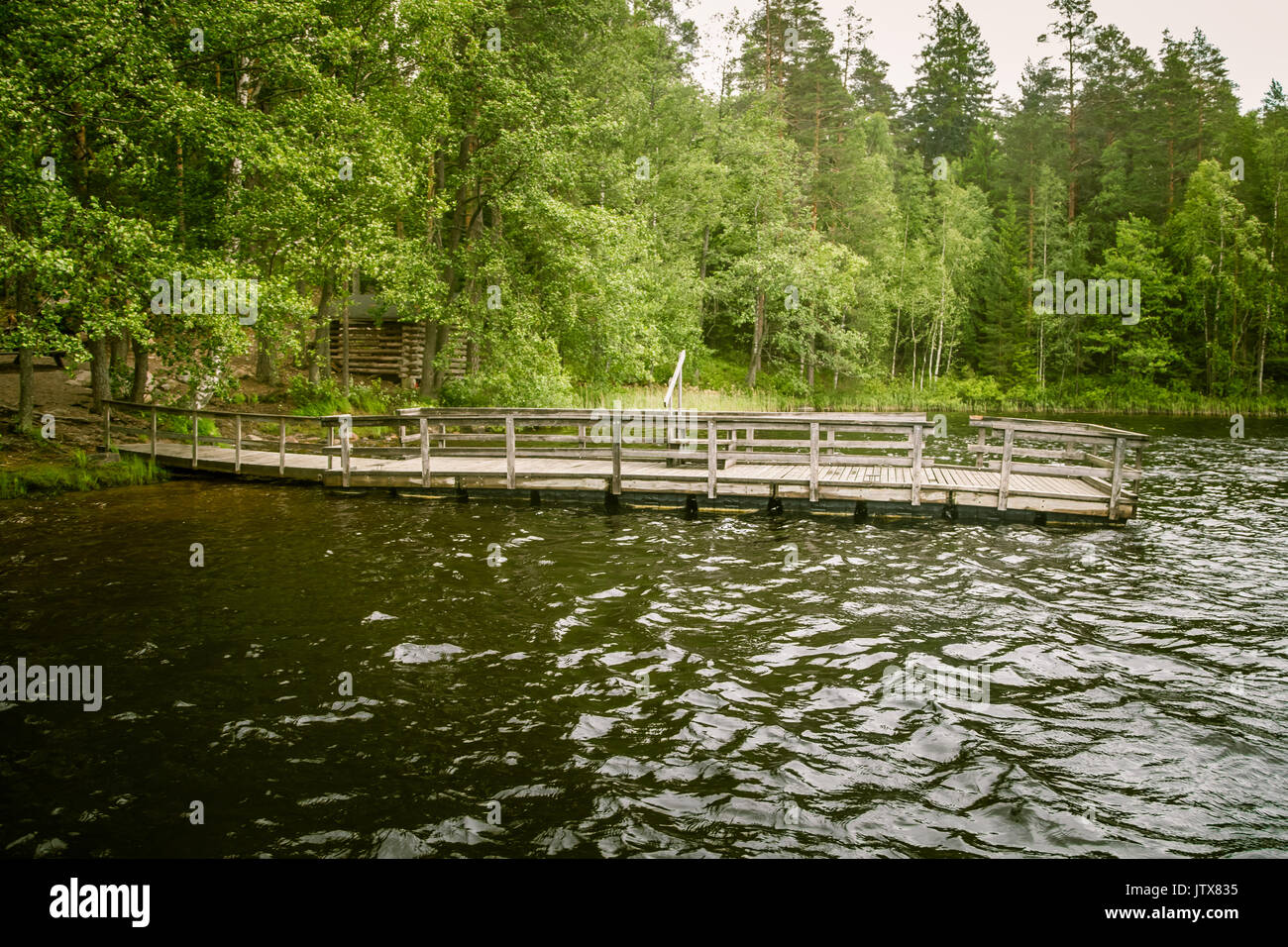 A beautiful lake landscape in Finland Stock Photo - Alamy