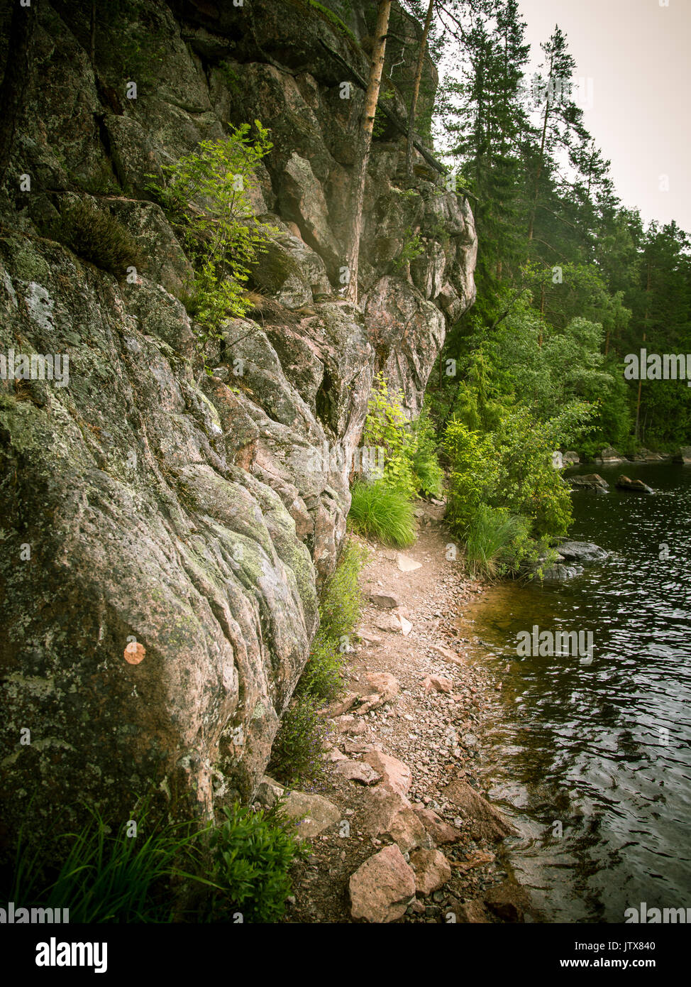 A beautiful lake landscape in Finland Stock Photo - Alamy