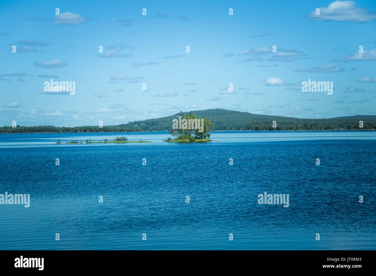 A beautiful lake landscape in Finland Stock Photo - Alamy