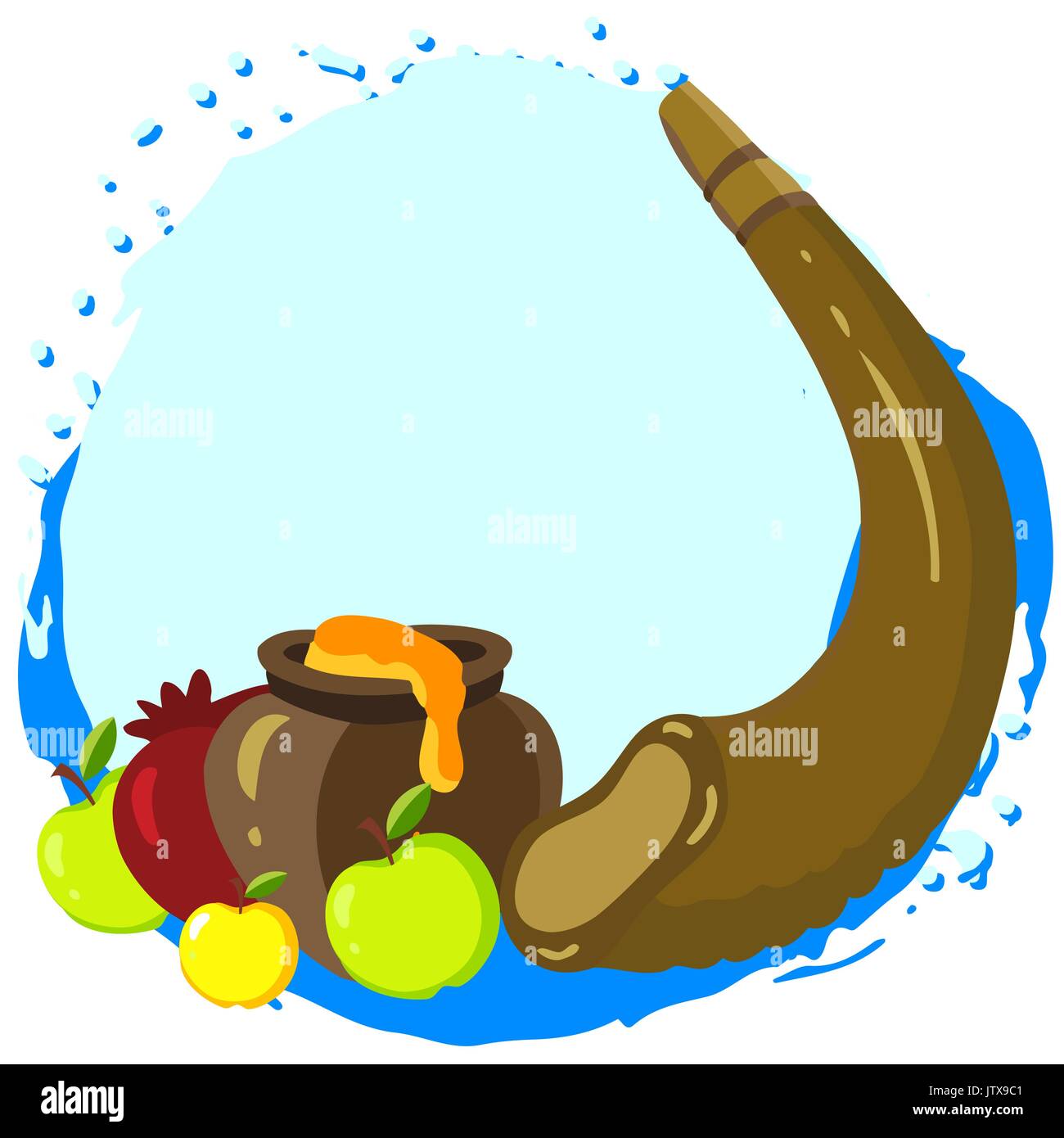 Symbols of Rosh Hashanah. Jewish new year Stock Vector Image & Art - Alamy