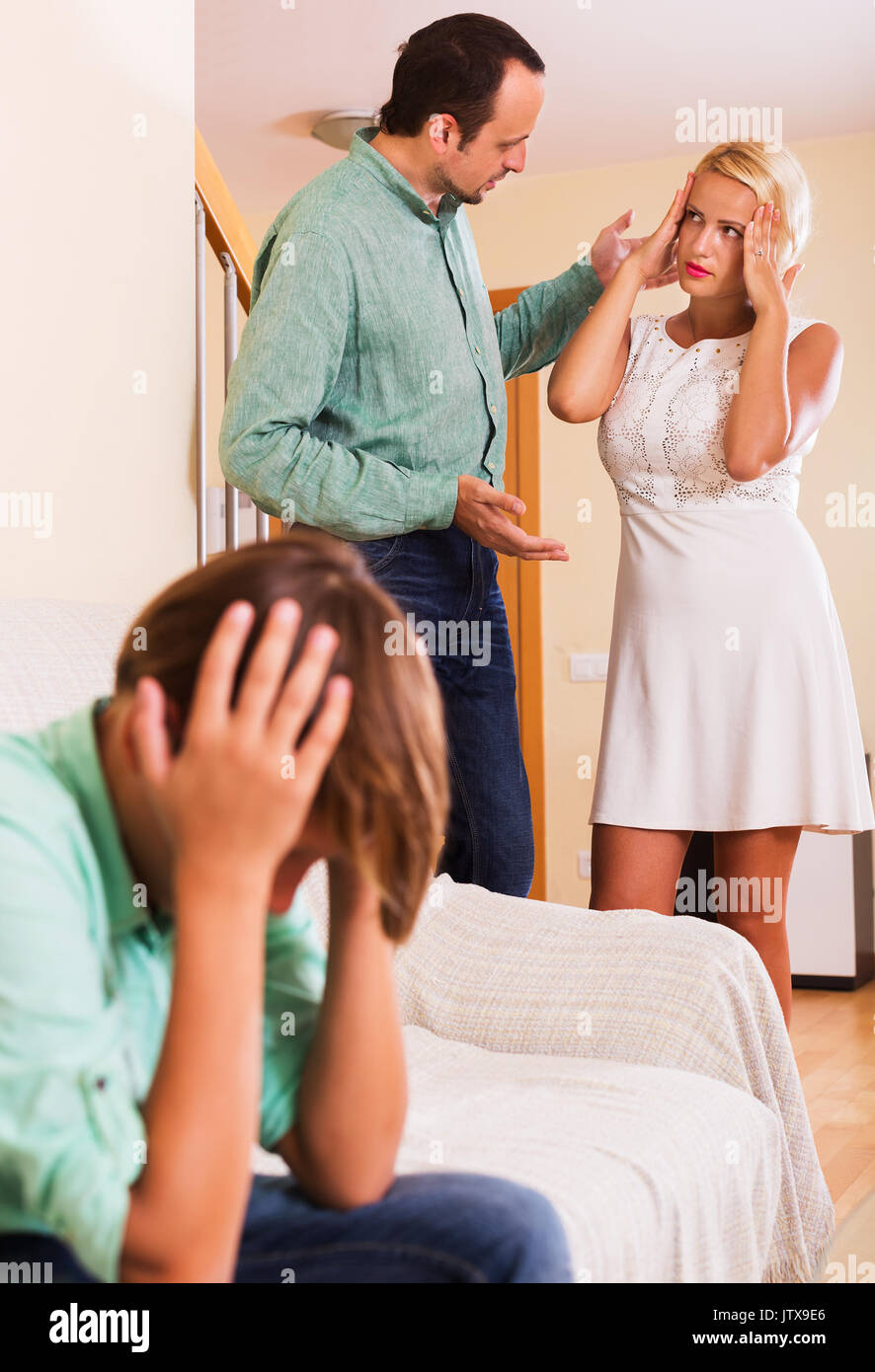Boy shouting at mom hi-res stock photography and images - Alamy