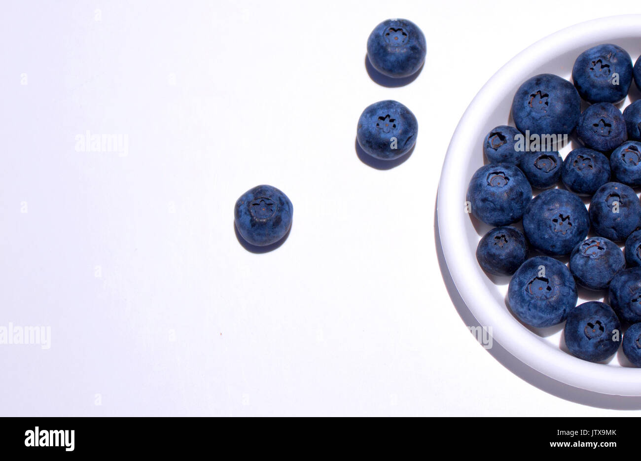 Blueberry. Close-up view of fresh Blueberries isolated on white ...