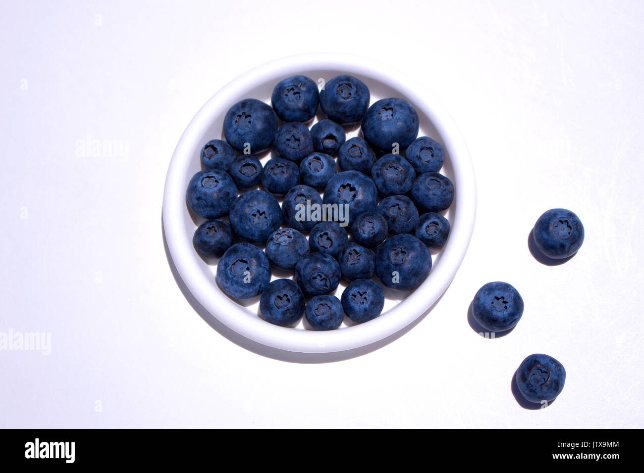 Blueberry. Close-up view of fresh Blueberries isolated on white ...