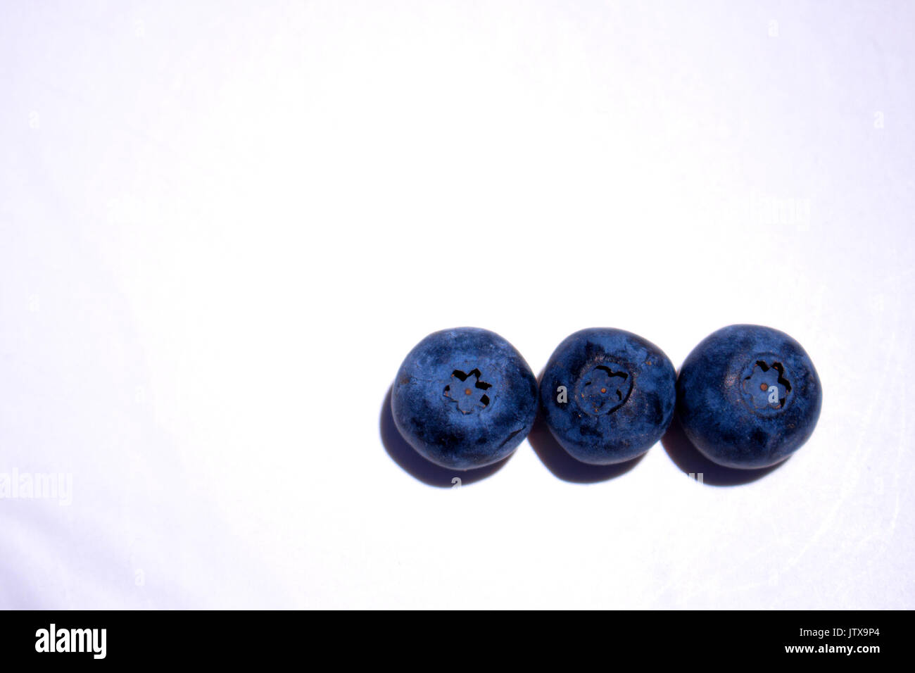 Blueberry. Close-up view of fresh Blueberries isolated on white ...