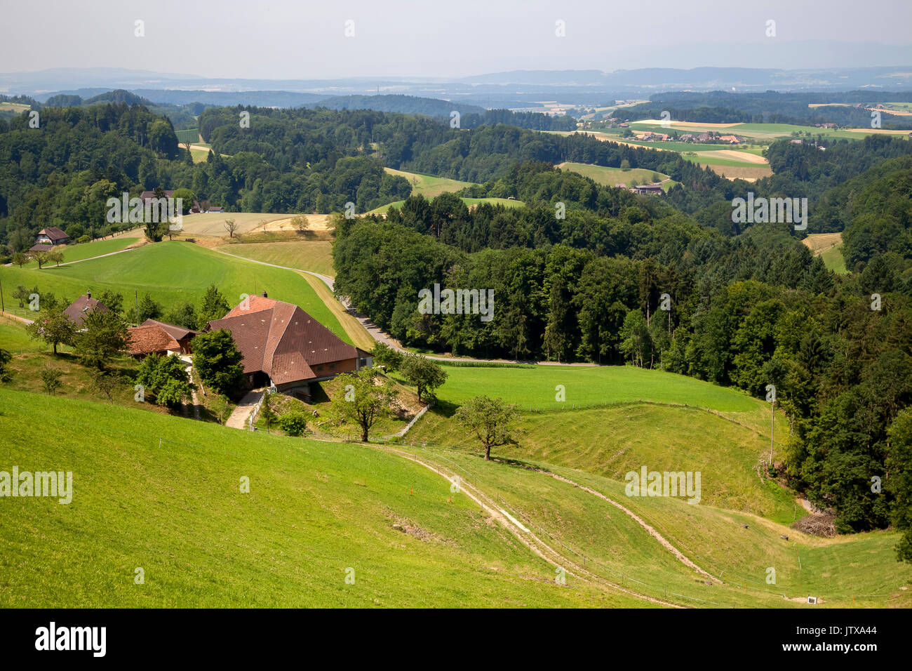 Landscape in Emmental (famous for cheese), Switzerland Stock Photo - Alamy