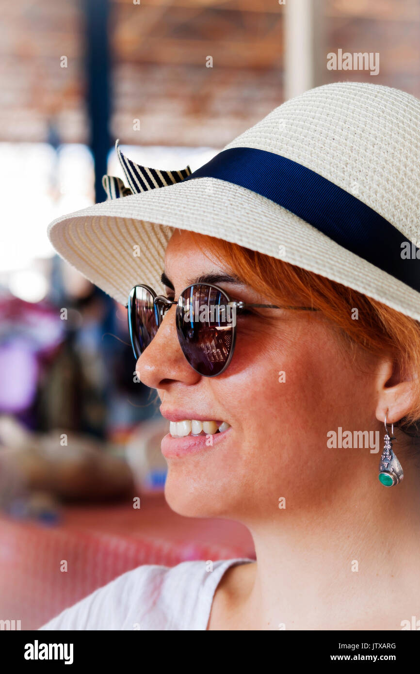Portrait of a smiling turkish pretty woman Stock Photo - Alamy