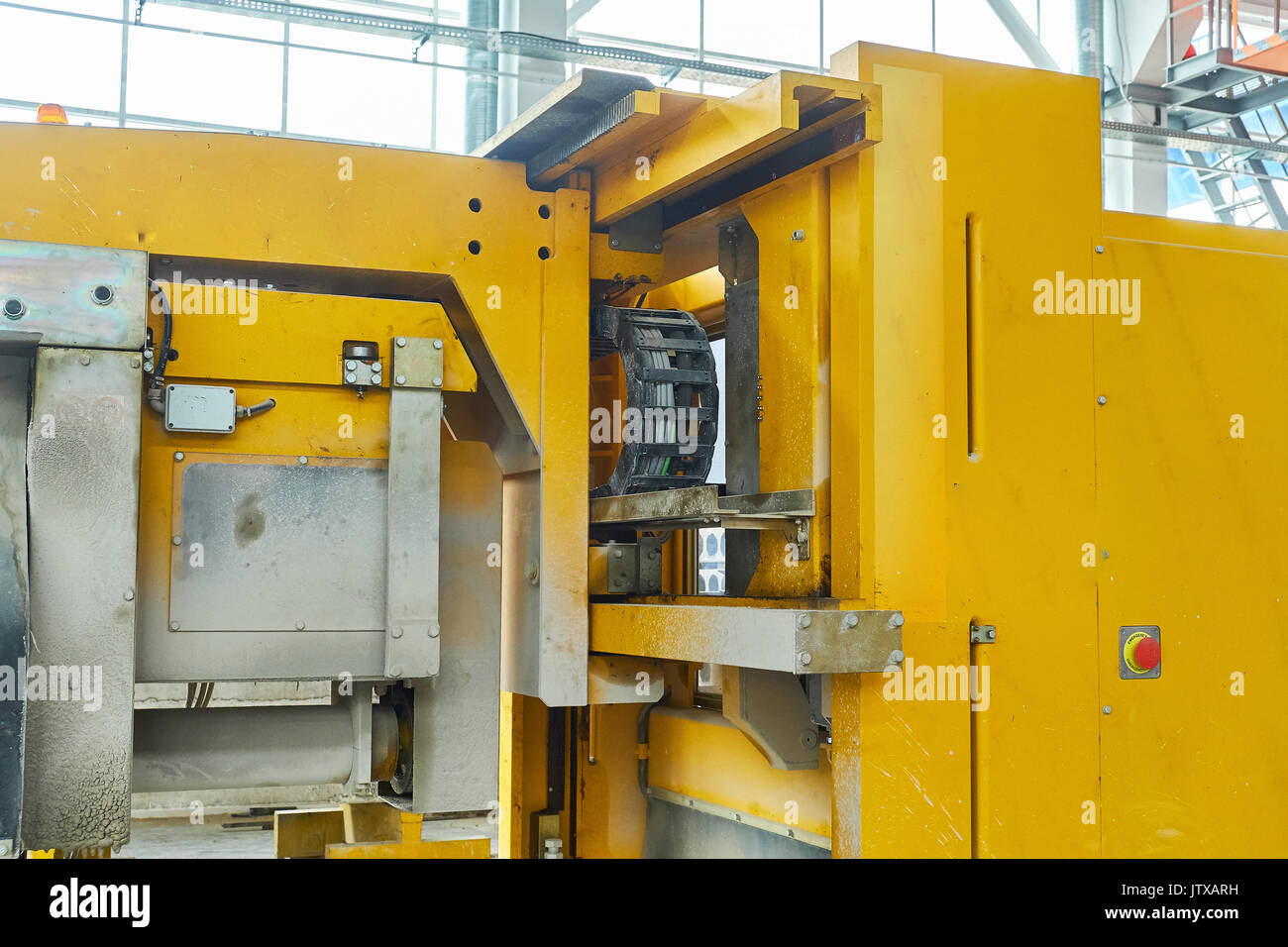 Manufacturing concrete slabs. reinforced concrete production Stock ...