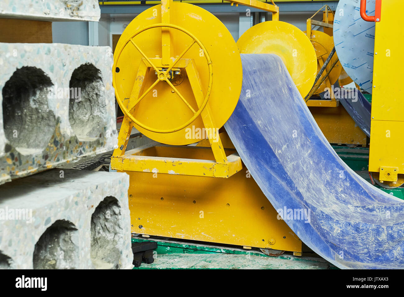 Manufacturing concrete slabs. reinforced concrete production Stock ...