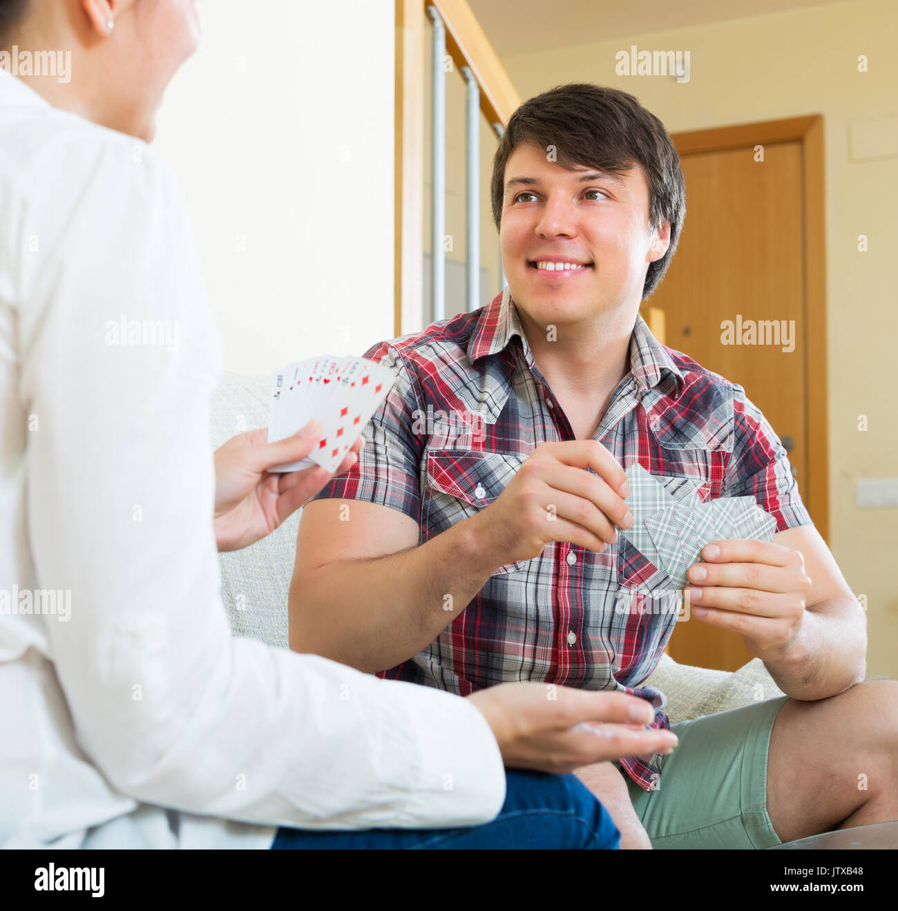 Man on sofa cards hi-res stock photography and images - Alamy
