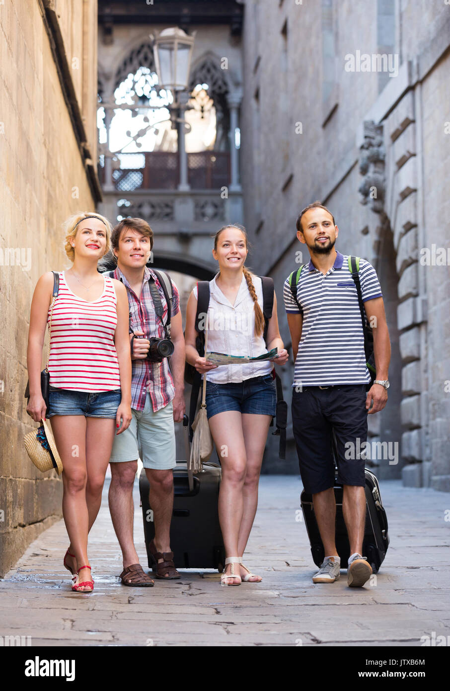 happy spanish couples during city walking Stock Photo - Alamy