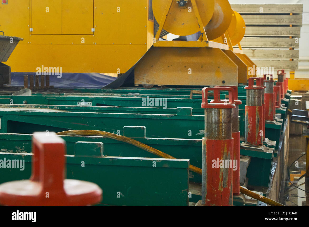 Manufacturing concrete slabs. reinforced concrete production Stock ...