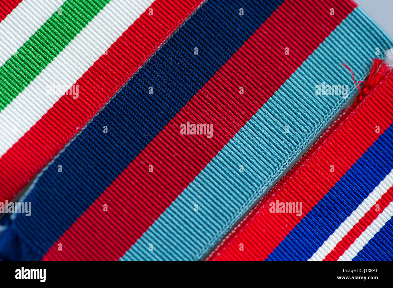 War Medal Ribbons Stock Photo - Alamy