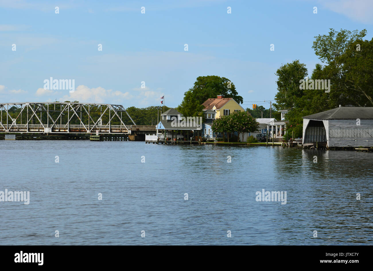 The "S Bridge" crosses the Perquiman's River on the north end of the ...