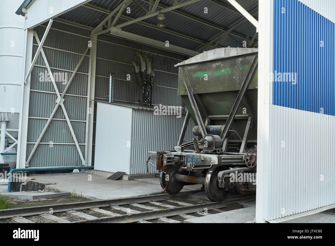 Manufacturing concrete slabs. reinforced concrete production Stock ...