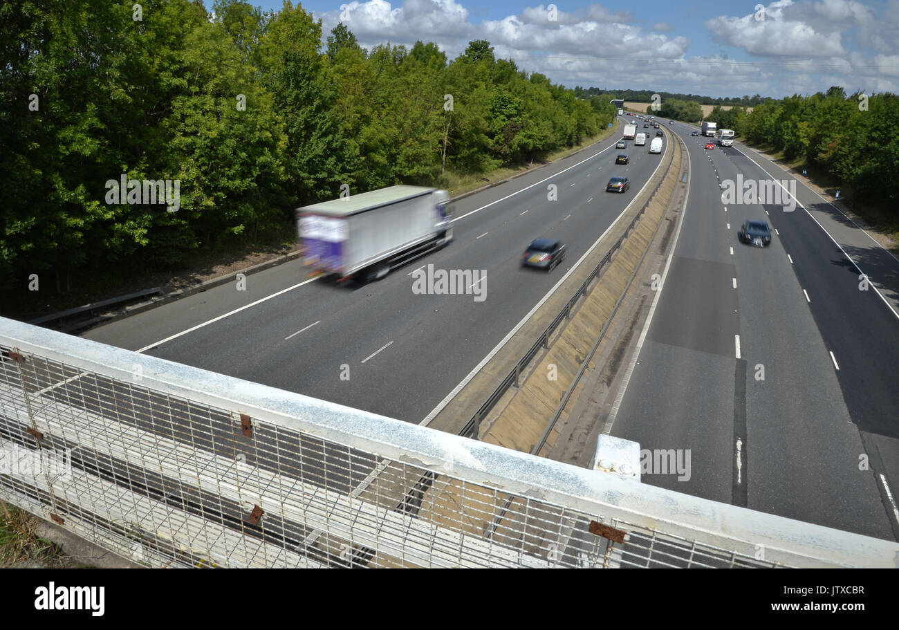 Goose lane bridge goes over m11 motorway hi-res stock photography and ...